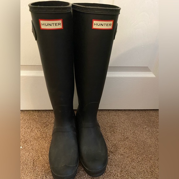 Hunter | Shoes | Tall Matte Black Hunter Wellies | Poshmark